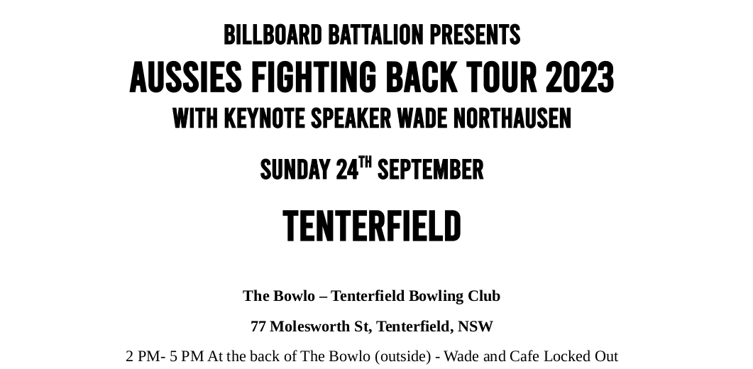2023-09-24 – Tenterfield Event – Billboard Battalion