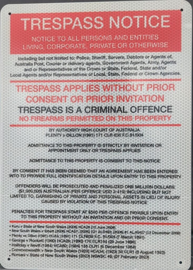 Trespass Sign – Metal – Billboard Battalion