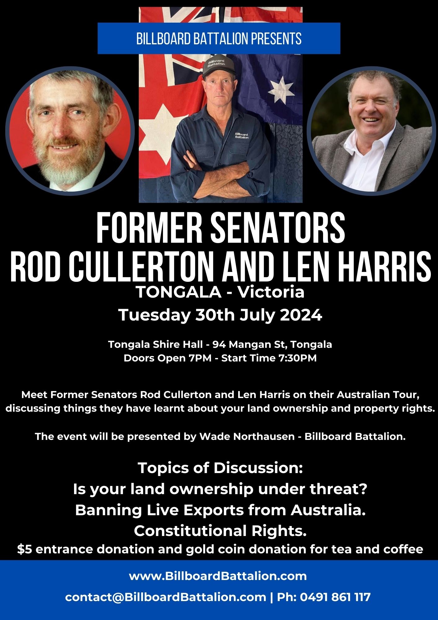 2024-07-30 – Former Senators Rod Culleton and Len Harris at Tongala ...